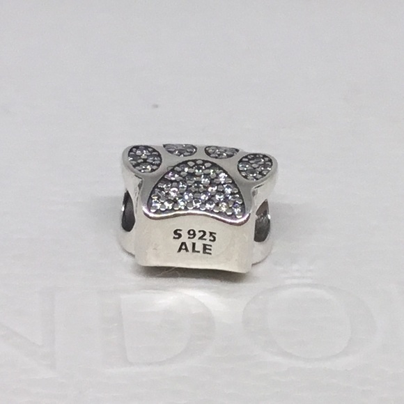 Pandora | Jewelry | Pandora Paw Prints Sparkling Paw Charm | Poshmark